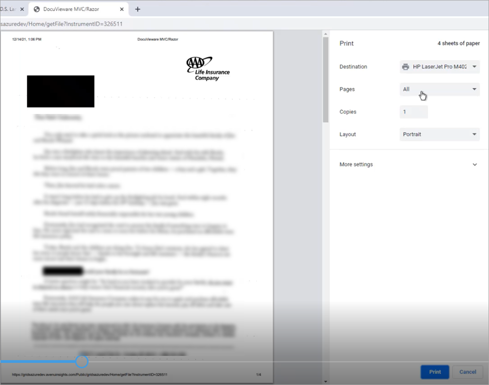 Using the Document Viewer to View and Print Documents